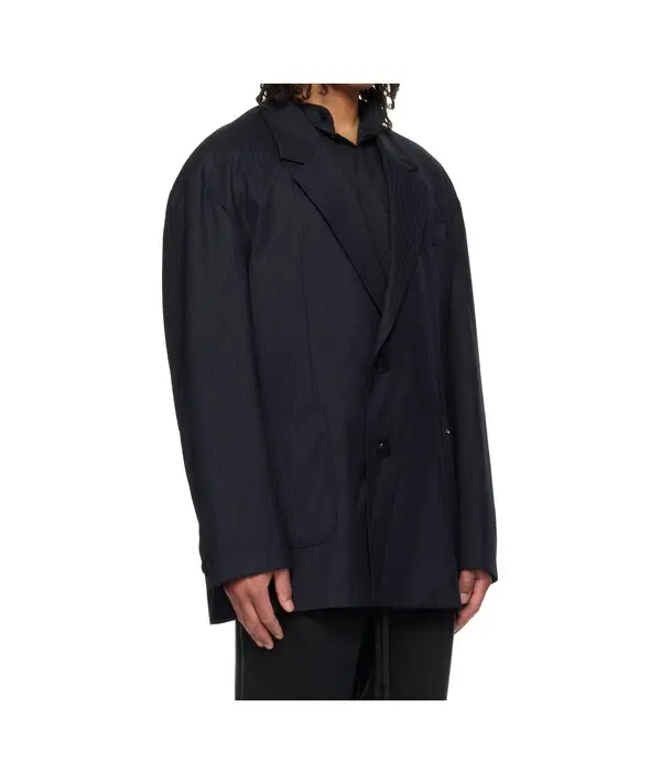 WOOYOUNGMI Striped Single-breasted Suit Jacket