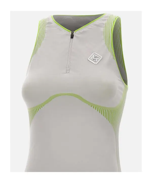 Casablanca Zip-front Sleeveless Dress