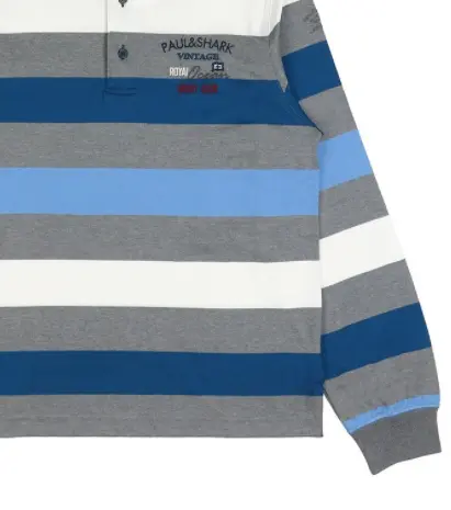 PAUL  SHARK Striped Long-sleeved Polo Shirt