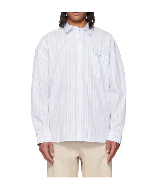 WOOYOUNGMI Long-sleeved Striped Shirt