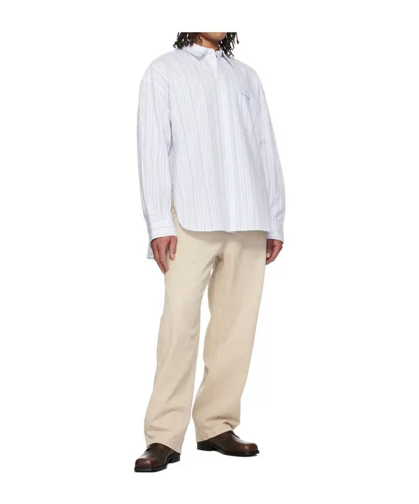 WOOYOUNGMI Long-sleeved Striped Shirt