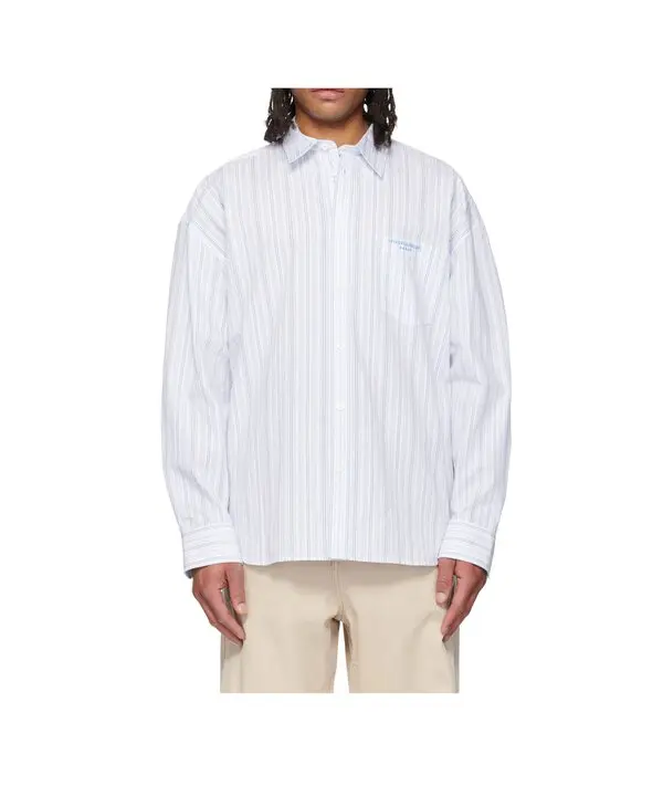 WOOYOUNGMI Long-sleeved Striped Shirt