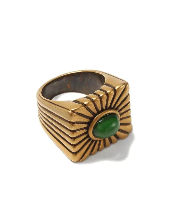 Versace Sunburst Cabochon Ring - Yellow