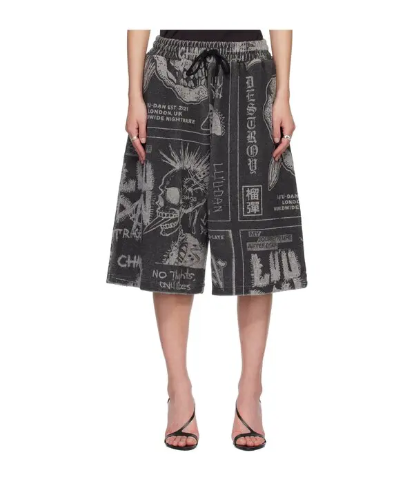 LU'U DAN Printed Graphic Shorts