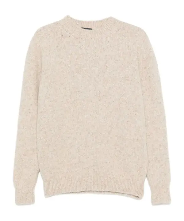 Herno Crew Neck Long Sleeve Sweater - Beige