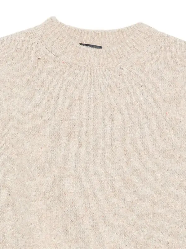 Herno Crew Neck Long Sleeve Sweater - Beige