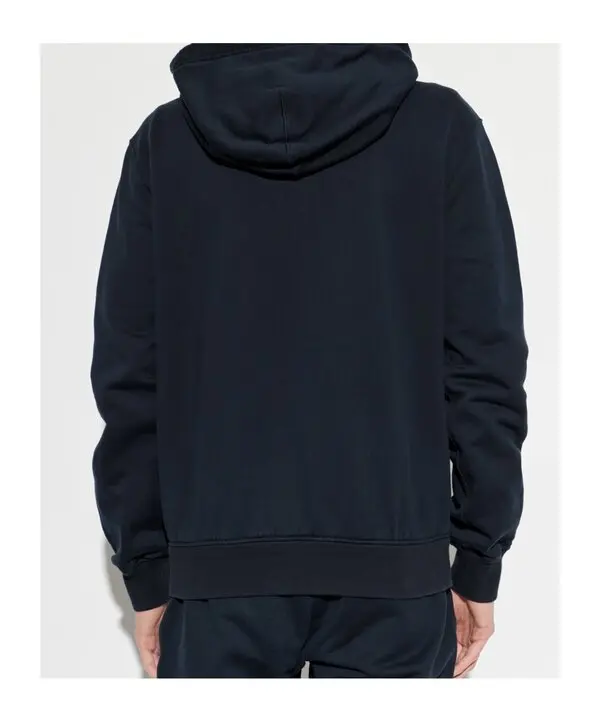 Dolce & Gabbana Heraldic Patch Drawstring Hoodie - Black