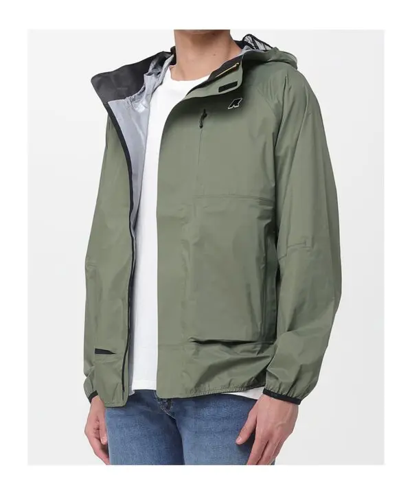 K-WAY Waterproof Zip Hooded Jacket - Gray