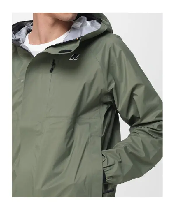 K-WAY Waterproof Zip Hooded Jacket - Gray