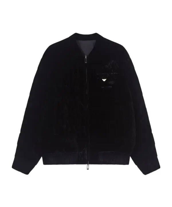 Emporio Armani Zip-up Reversible Bomber Jacket - Black