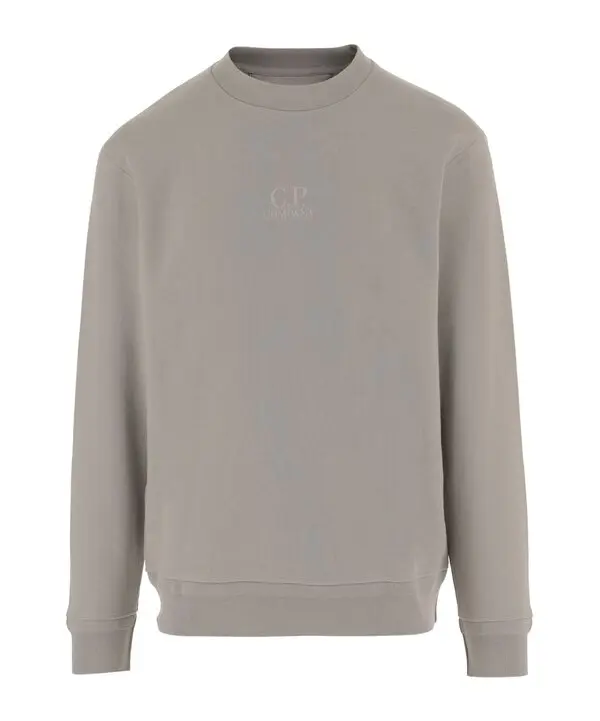 C.P. COMPANY Logo Embroidered Crewneck Sweatshirt - Gray
