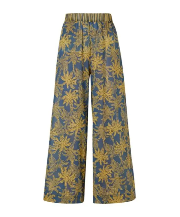ERES Printed Cotton-voile Wide-leg Pants
