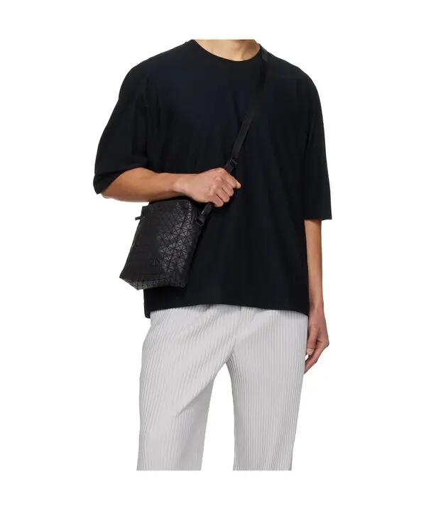 Issey Miyake Geometric Messenger Bag - Black