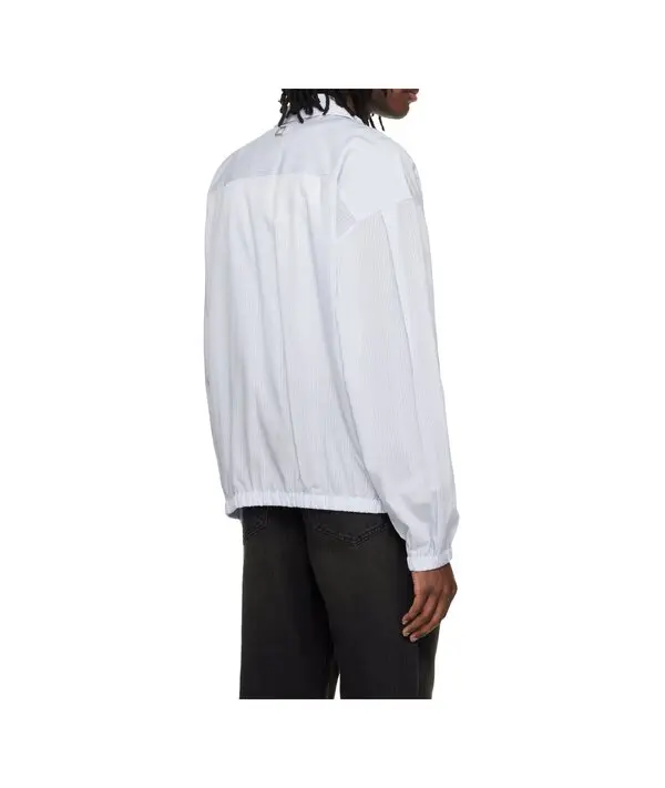 WOOYOUNGMI Striped Zip-up Shirt