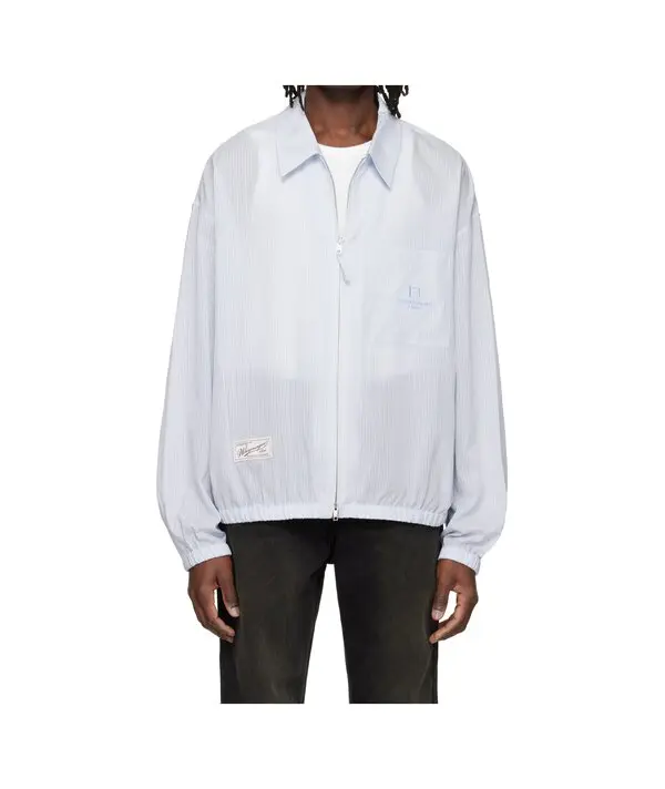 WOOYOUNGMI Striped Zip-up Shirt - White