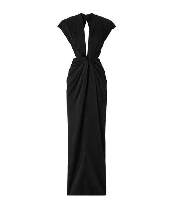 Stella McCartney Open-back Twisted Satin Gown
