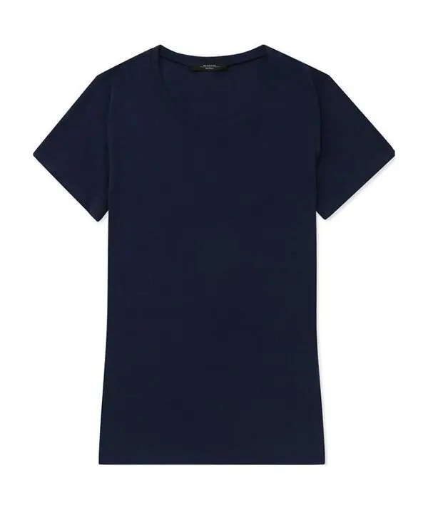 Max Mara Round Neck Short Sleeve T-shirt - Blue
