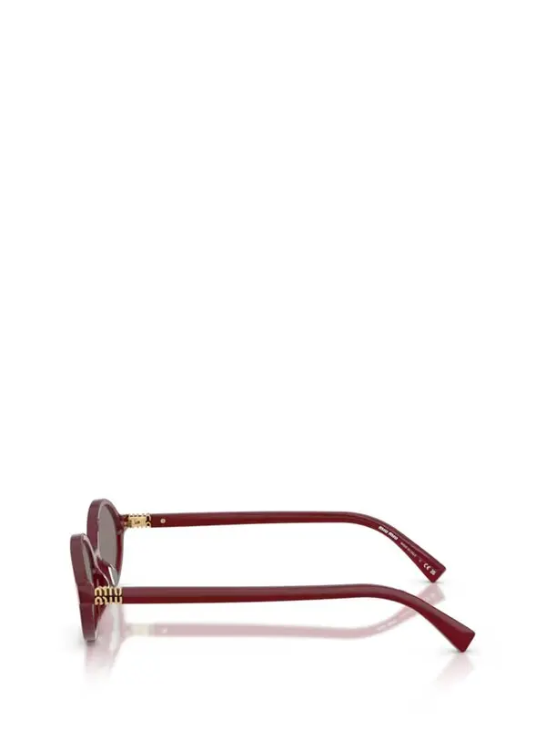 Miu Miu Oval Frame Full Rim Sunglasses - Gray
