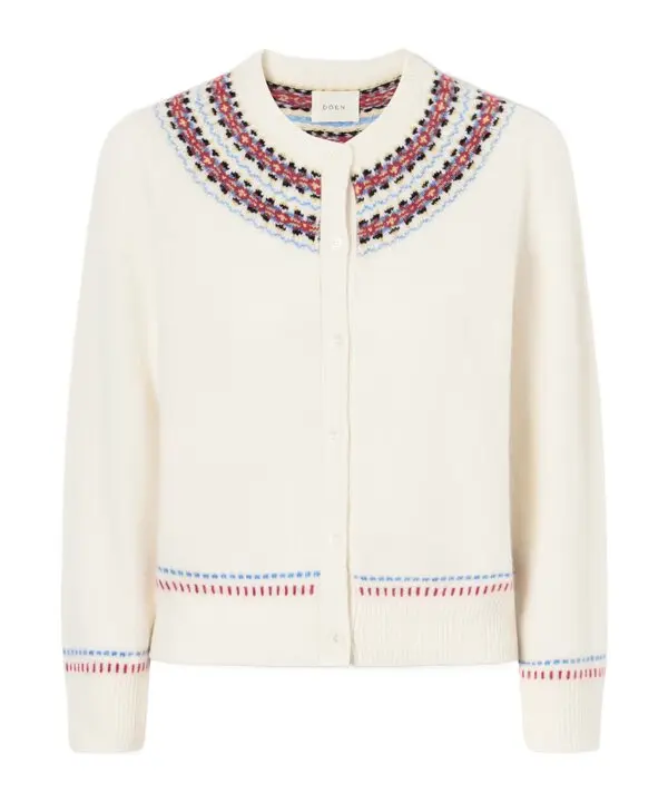 DÔEN Wool And Cashmere-blend Cardigan - White