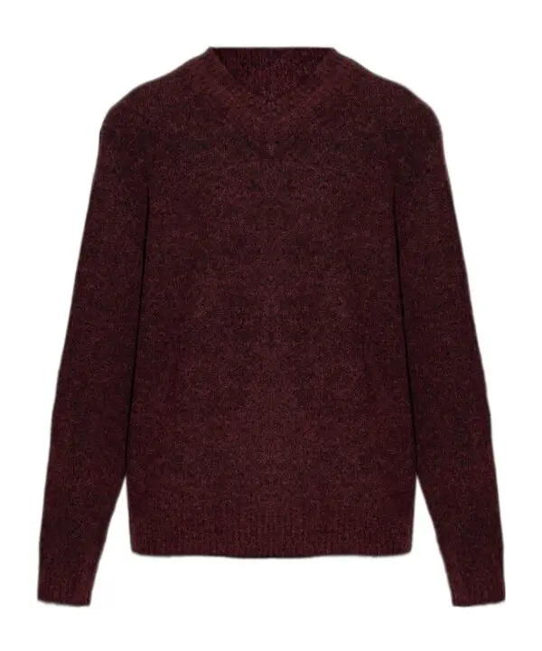 SAMSOE SAMSOE Safloyd V-neck Knitted Sweater - Black