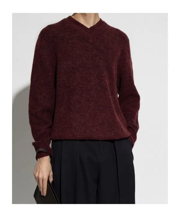 SAMSOE SAMSOE Safloyd V-neck Knitted Sweater - Black