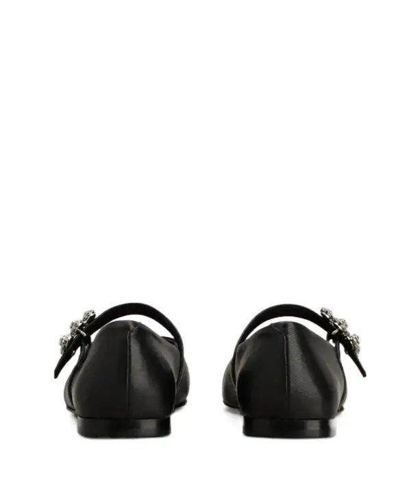 ROGER VIVIER Round Toe Mini Flower Buckle Ballet Flats