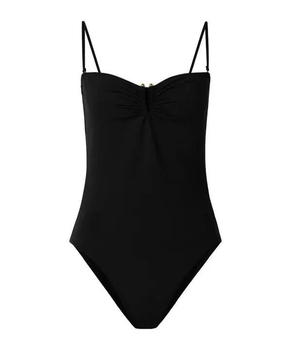 NILI LOTAN Spaghetti Strap One Piece Swimsuit - Black