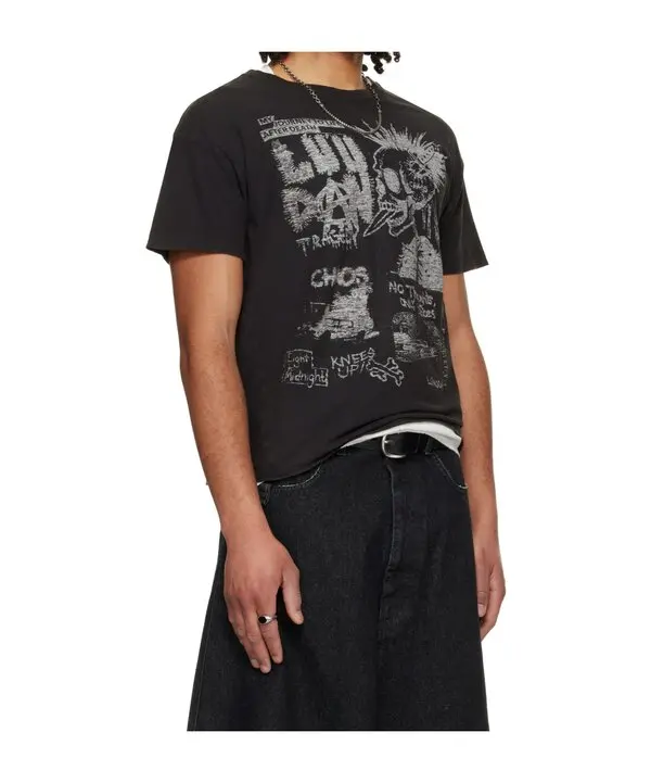 LU'U DAN Thrash Crew Neck T-shirt - Black
