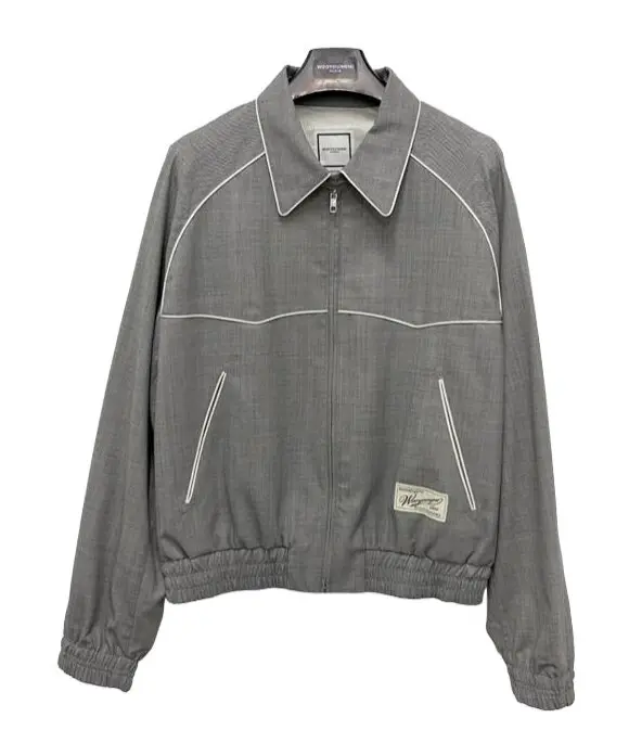 WOOYOUNGMI Wool Blend Twill Casual Jacket - Gray