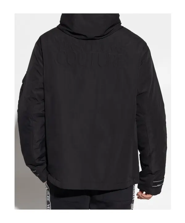 Versace Logo Patch Hooded Insulated Jacket