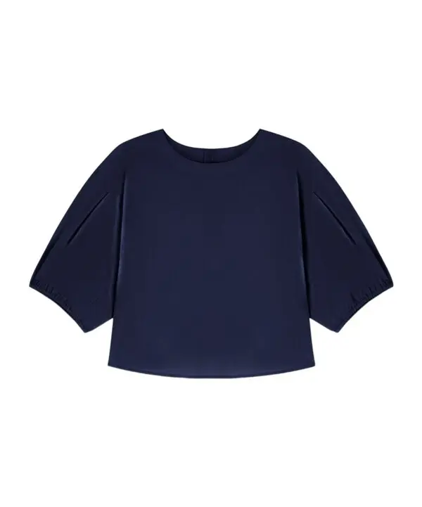 Emporio Armani Puff-sleeve Poplin Blouse