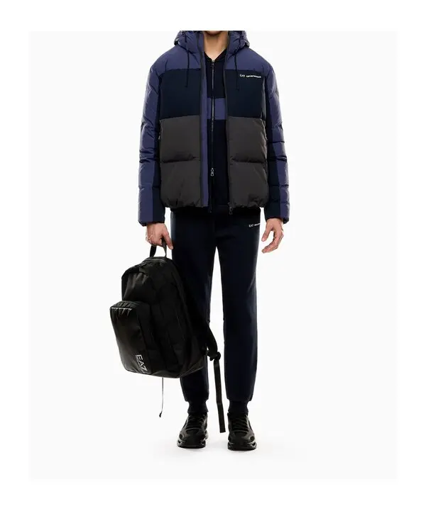EA7 Color Block Zip Up Hooded Jacket