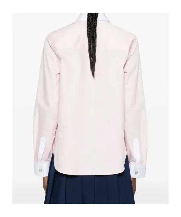 Casablanca Embellished Crystal Logo Long Sleeve Shirt
