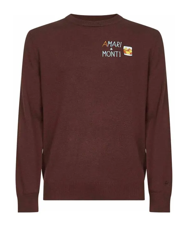 MC2 SAINT BARTH Embroidered Crewneck Jumper - Brown
