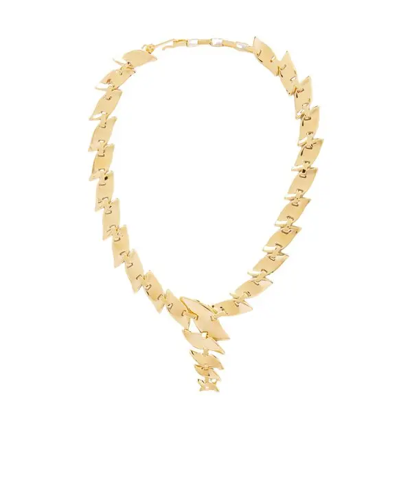 Khaite Leaf Gold-plated Brass Necklace - Yellow