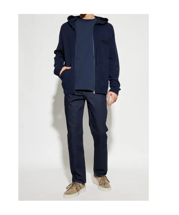 Zadig&Voltaire Logo-patch Full-zip Hoodie - Navy Blue