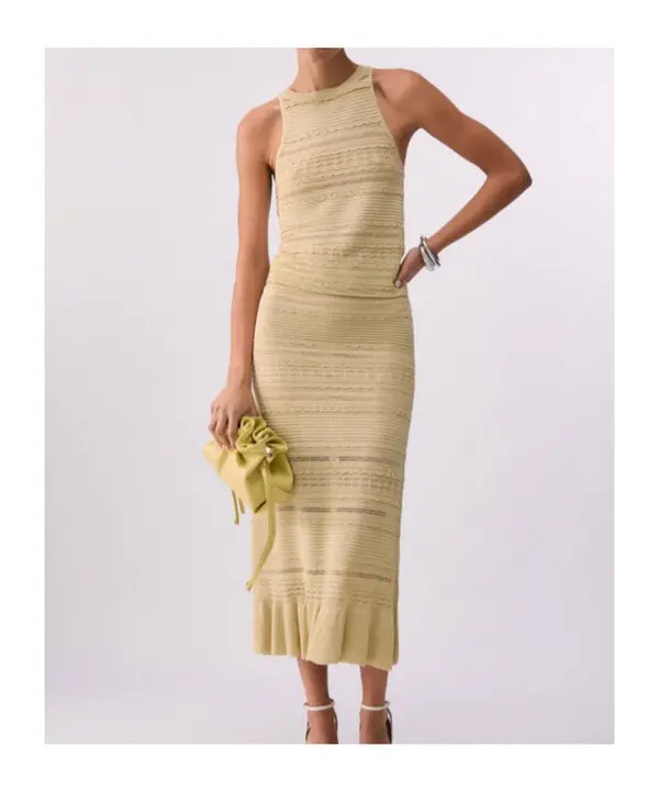 Liu Jo Openwork Knit Top With Lurex Inserts