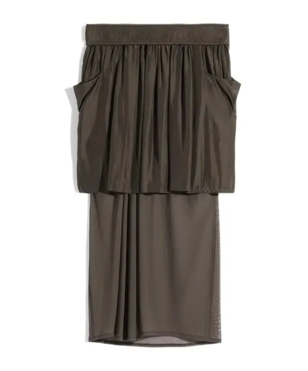 LEMAIRE Pockets Draped Asymmetric Skirt - Mocha