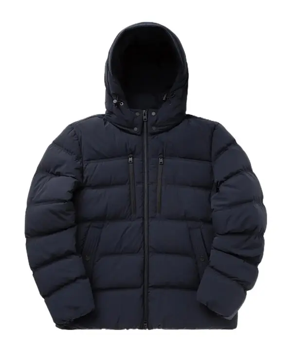 Woolrich Zipped Hooded Down Puffer Jacket - Black
