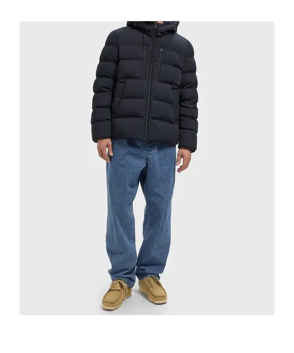 Woolrich Zipped Hooded Down Puffer Jacket - Black