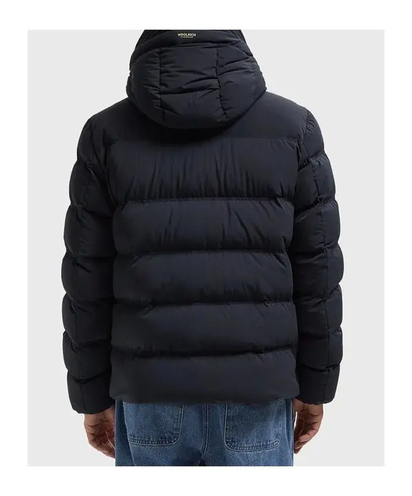 Woolrich Zipped Hooded Down Puffer Jacket - Black