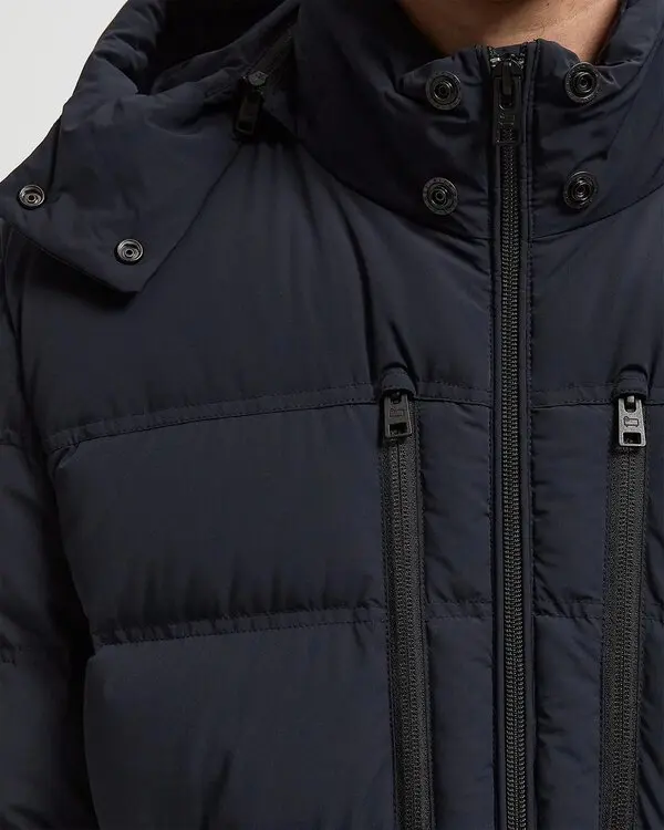 Woolrich Zipped Hooded Down Puffer Jacket - Black