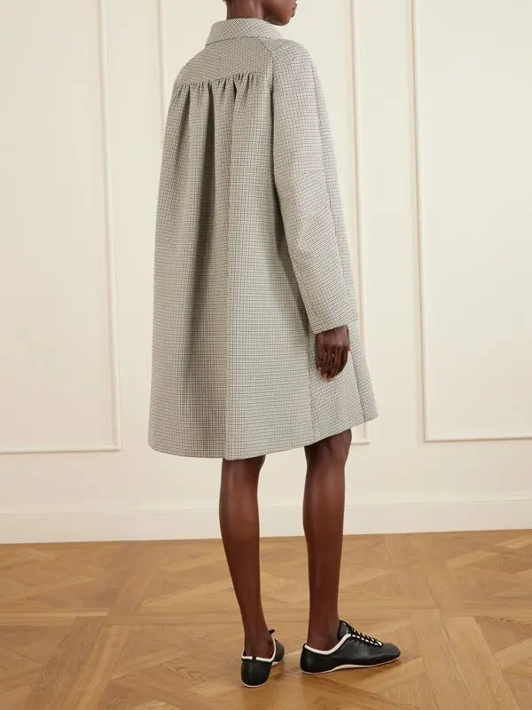 Dries Van Noten Double-breasted Checked Woven Coat