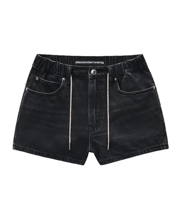 Alexander Wang Marathon Crystal-trim Shorts - Black