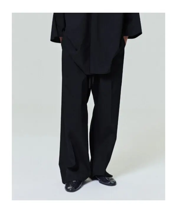 Fear Of God Wide-leg Drawstring Pants - Black