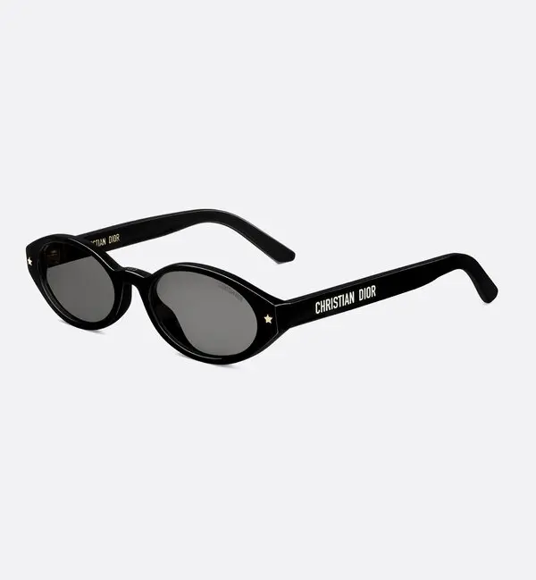 Dior Oval Full Frame Sunglasses With Star Embellishments