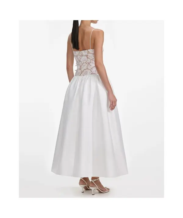 SELF-PORTRAIT Lace Detail Midi Dress