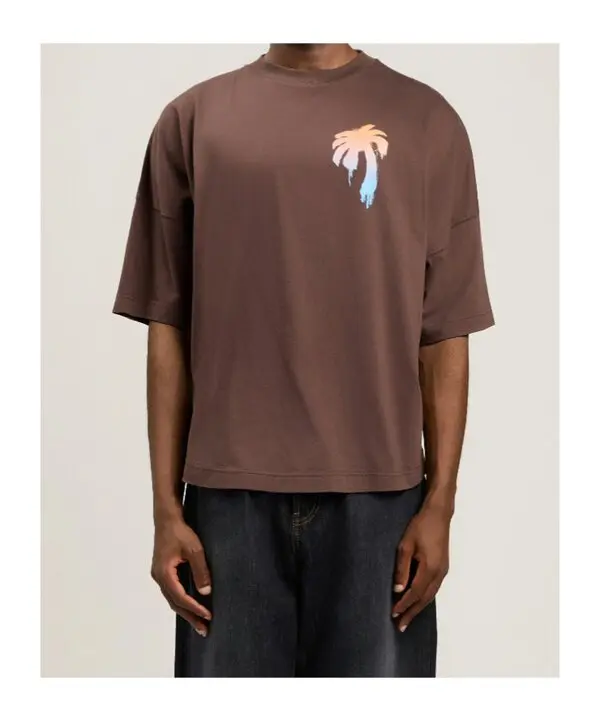Palm Angels I Love Pa Oversize T-shirt - Brown