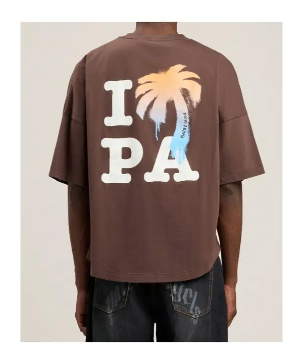 Palm Angels I Love Pa Oversize T-shirt - Brown