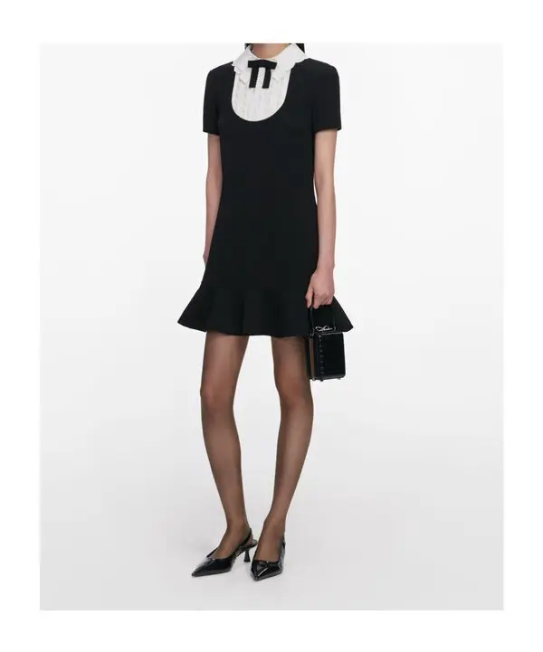 SELF-PORTRAIT Ruffled Bow Mini Dress